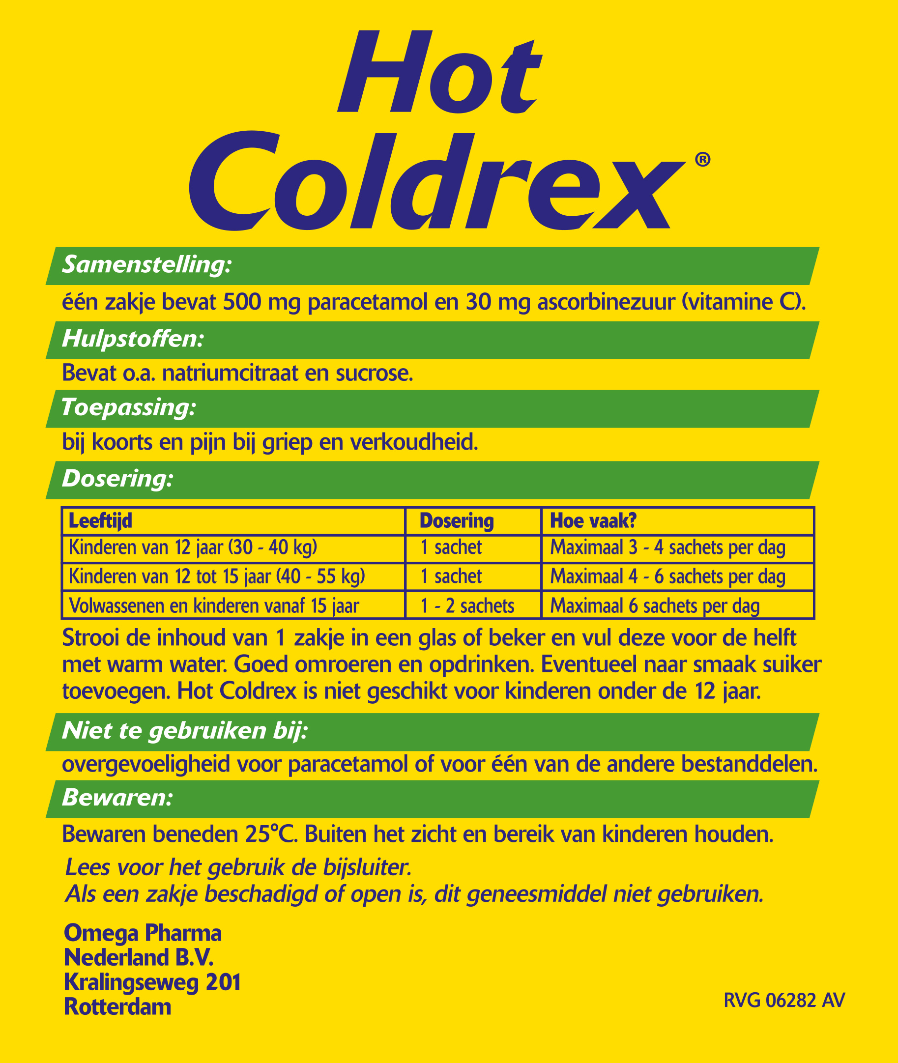 Hot Coldrex | ondersteunt bij het verlichten van griep en verkoudheid